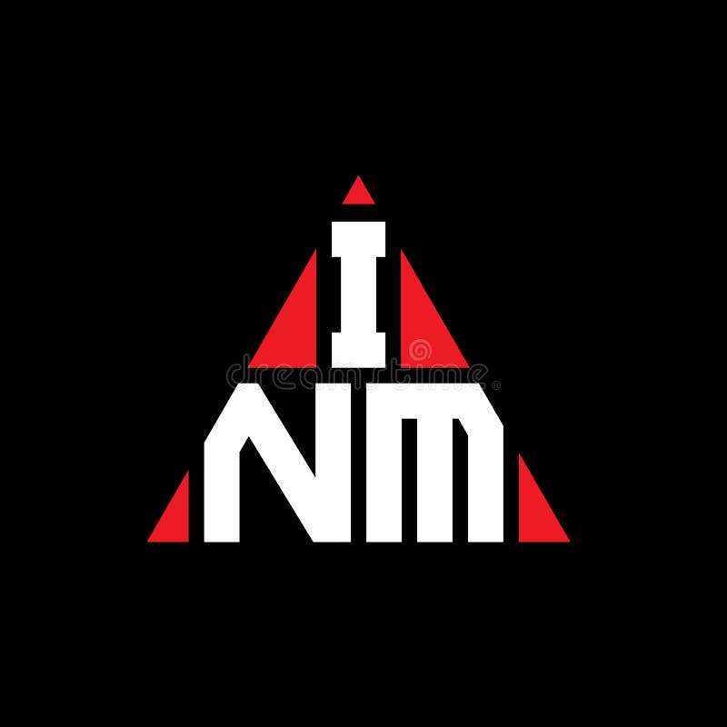 INM Triangle Letter Logo Design with Triangle Shape. INM Triangle Logo ...