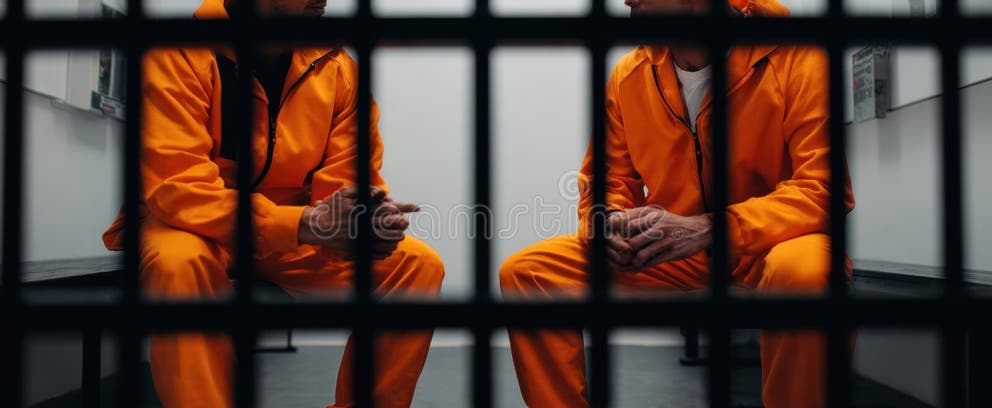 The Inmates Engaging in a Serious Conversation Behind Prison Bars in ...