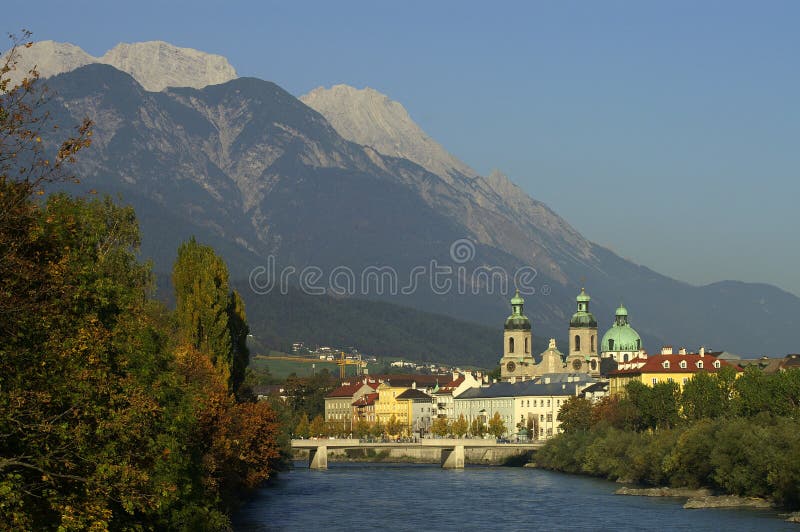 Inn-Bridge stock photo. Image of austria, autumn, leaves - 1850218