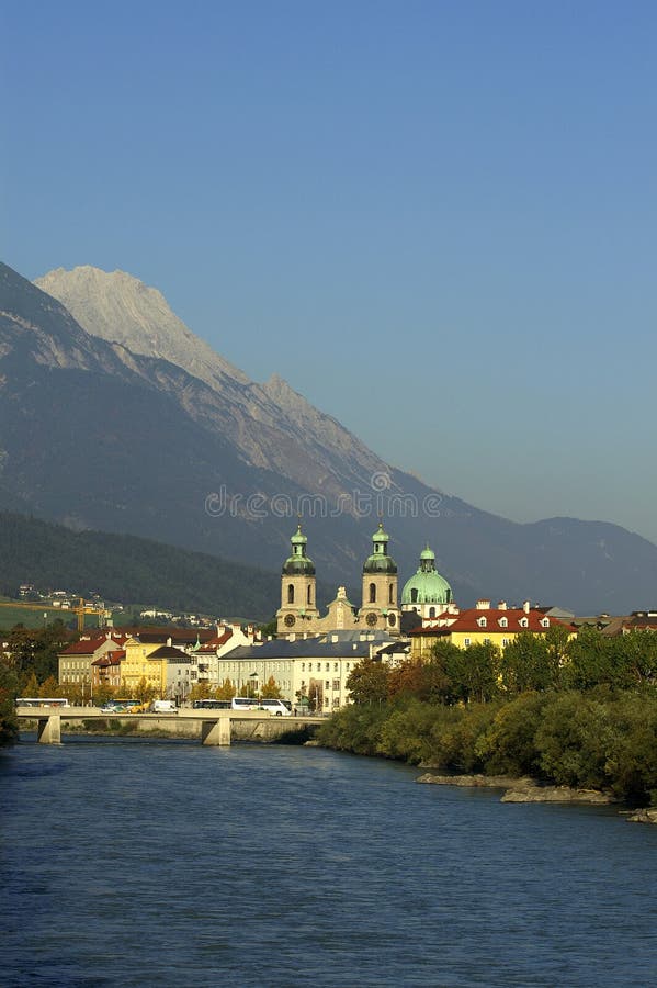 Innsbruck. stock photo. Image of skyline, architecture - 53386394