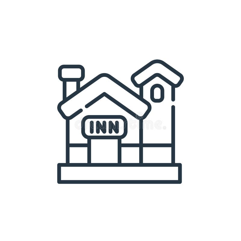 Inn Icon Vector from Videogame Elements Concept. Thin Line Illustration ...