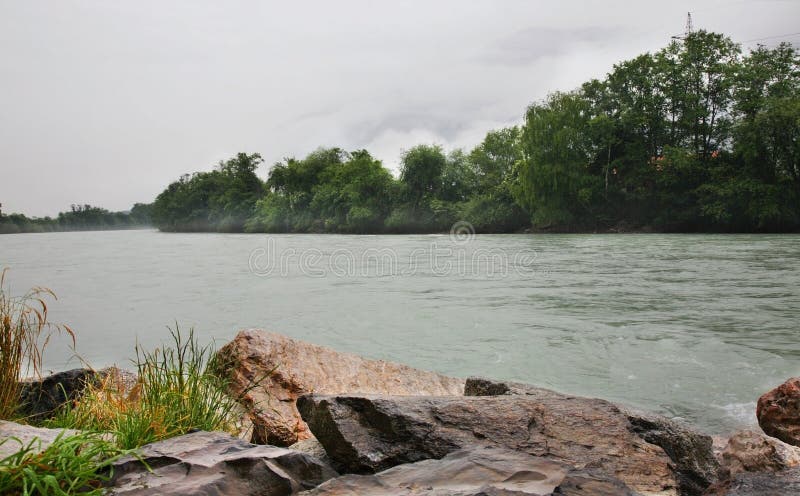 Inn River Near Haiming. Austria Stock Photo - Image of austria, view ...