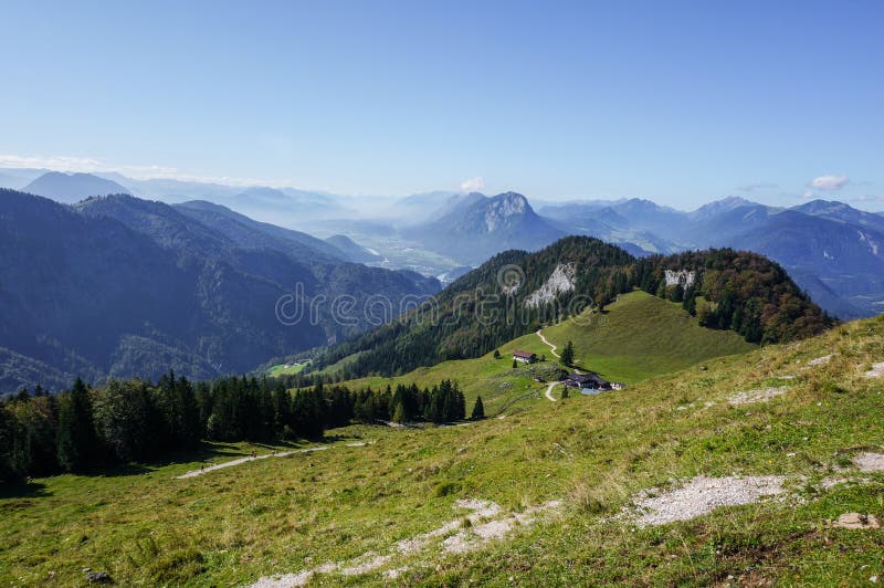 The Inn river valley stock image. Image of mist, panorama - 94201021