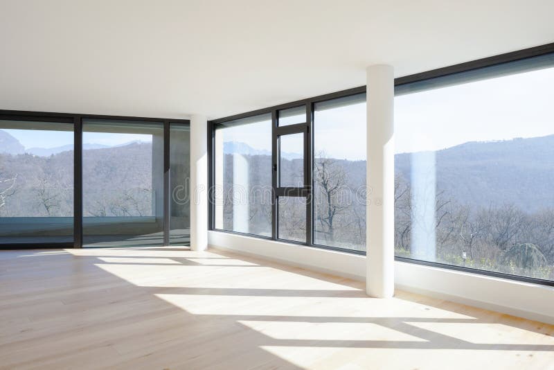 Innenraum Eines Modernen Hauses, Gerade Ein Raum Leer Stockfoto - Bild ...