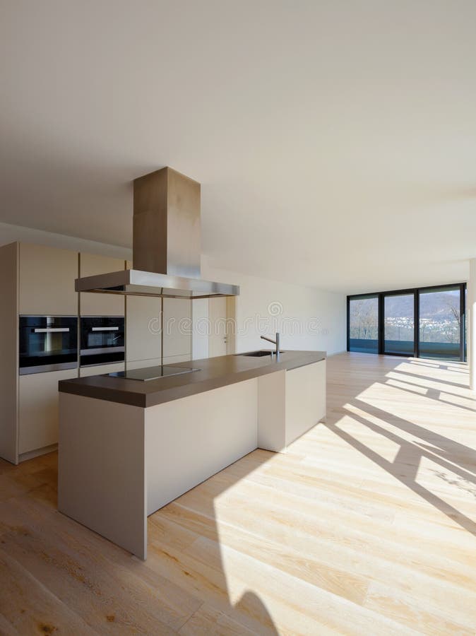 Innenraum Eines Modernen Hauses, Gerade Ein Raum Leer Stockfoto - Bild ...