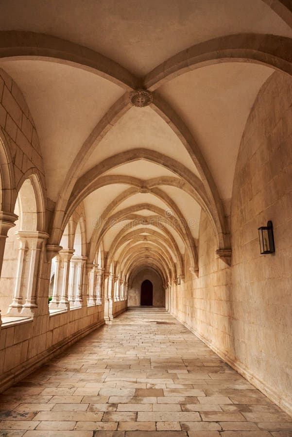 Inner Architecture of the Gothic Monastery of Batalha in the Center of ...