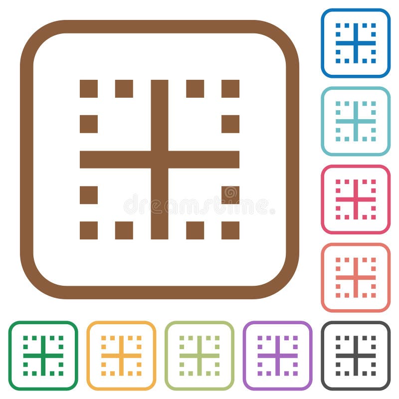 Inner borders simple icons stock vector. Illustration of editing ...