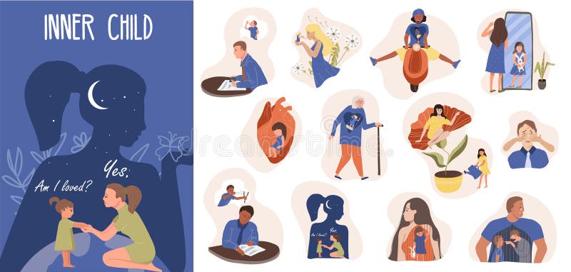 Inner Child Set stock vector. Illustration of elements - 290324459