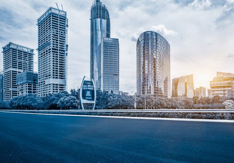 Inner City Highway in China Stock Image - Image of landscape, footpath ...