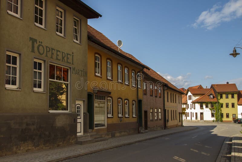 Inner City of Roemhild, Germany, 2016 Editorial Photo - Image of ...