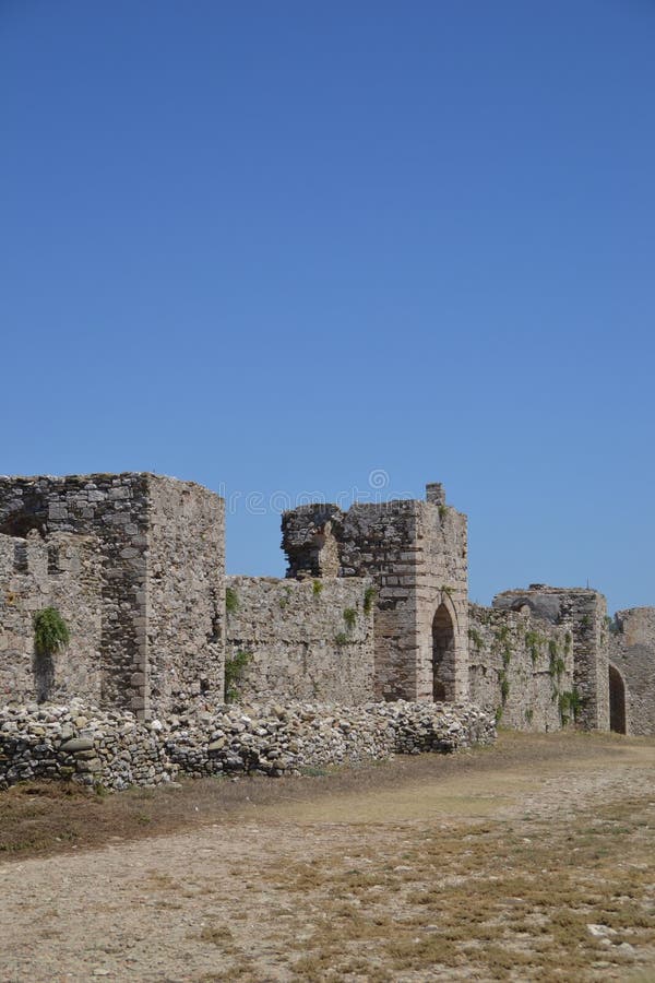 Inner City Walls , Methoni Castle Stock Image - Image of building ...