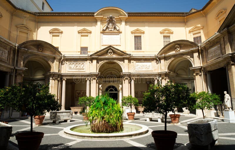 Inner Courtyard of an Old House in Rome Italy Editorial Photo - Image ...