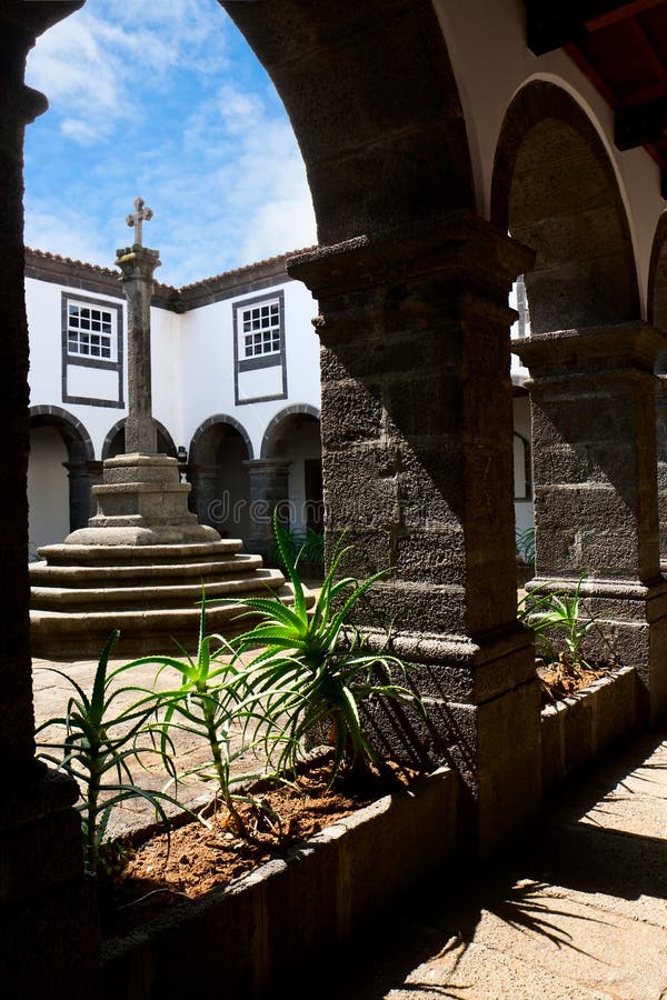 The Inner Courtyard in the Old Monastery Stock Image - Image of ...