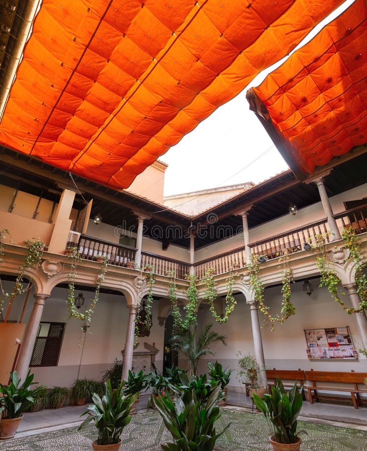 Inner Courtyard of the Royal Conservatory of Music in Granada, Spain ...