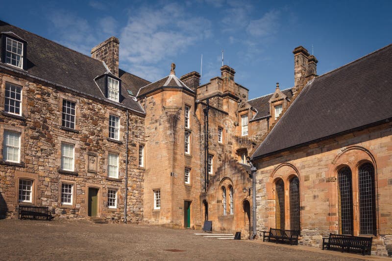 Inner Courtyard of Stirling Castle, Scotland Stock Photo - Image of ...