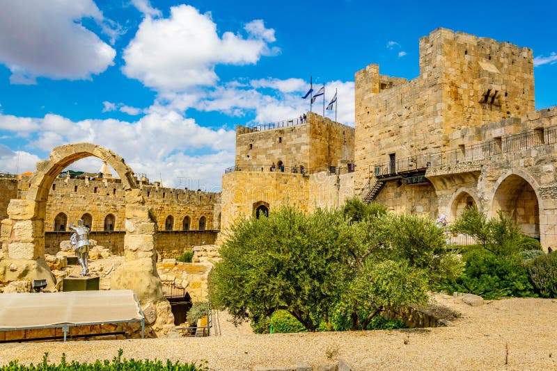 Inner Courtyard of the Tower of David in Jerusalem, Israel Editorial ...