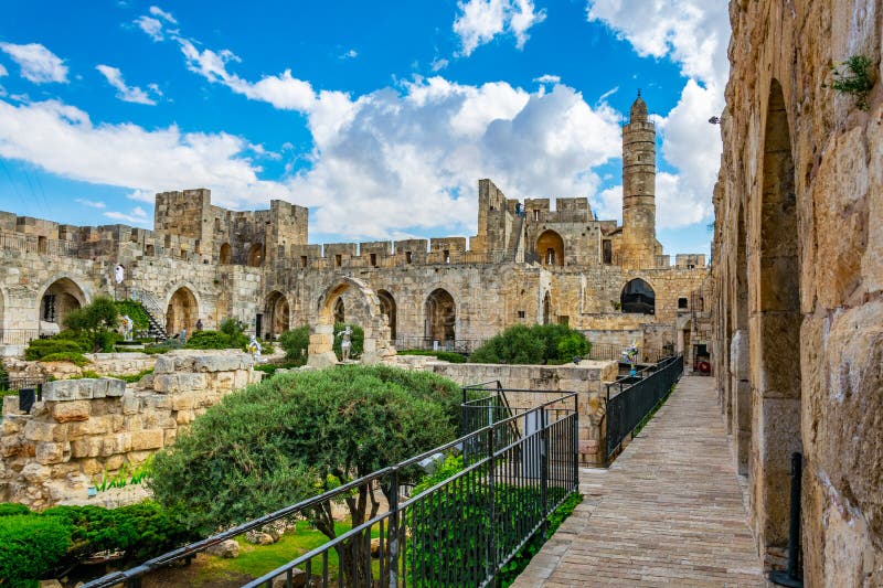 Inner Courtyard of the Tower of David in Jerusalem, Israel Editorial ...