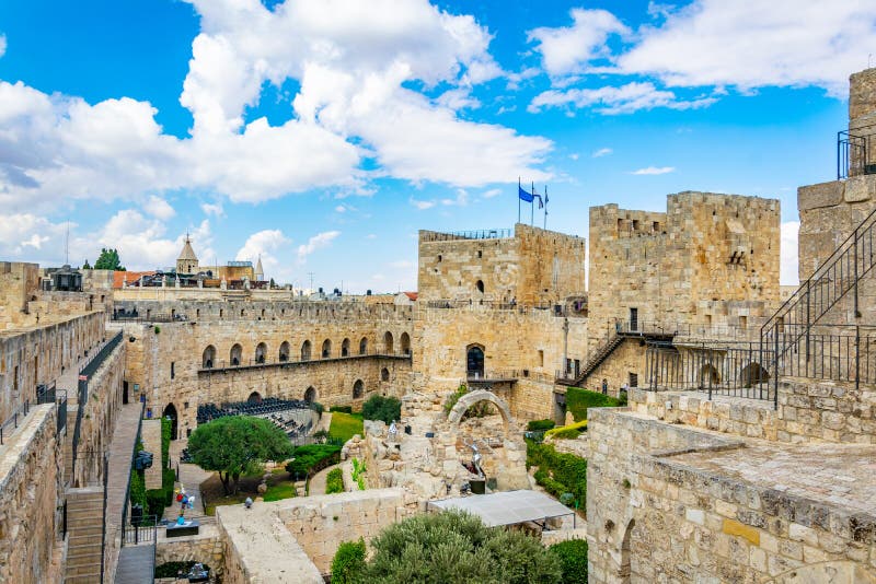 Inner Courtyard of the Tower of David in Jerusalem, Israel Editorial ...