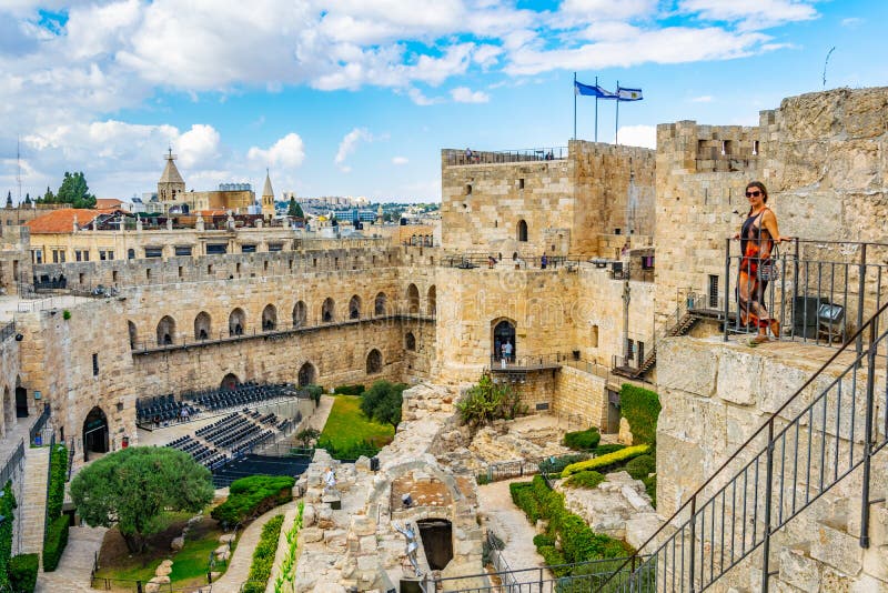Inner Courtyard of the Tower of David in Jerusalem, Israel Editorial ...