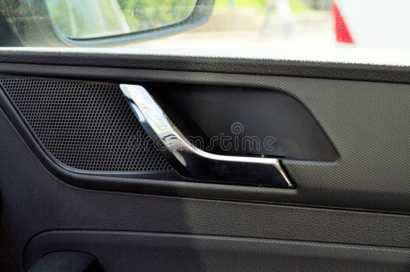 The Inner Door Handle, the Car Interior Detail Stock Photo - Image of ...
