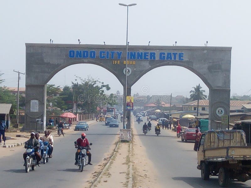 Inner gate editorial stock image. Image of city, ondo - 135410434