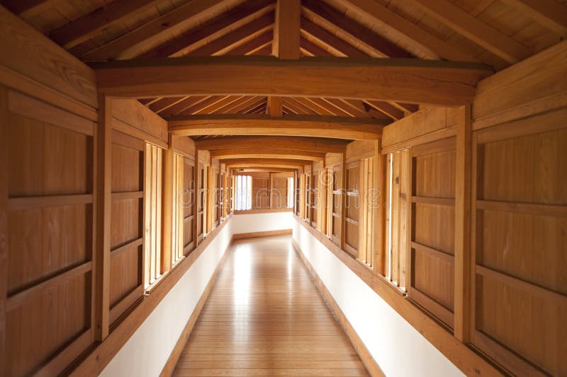 Interior of Himeji Castle Complex Stock Image - Image of site ...