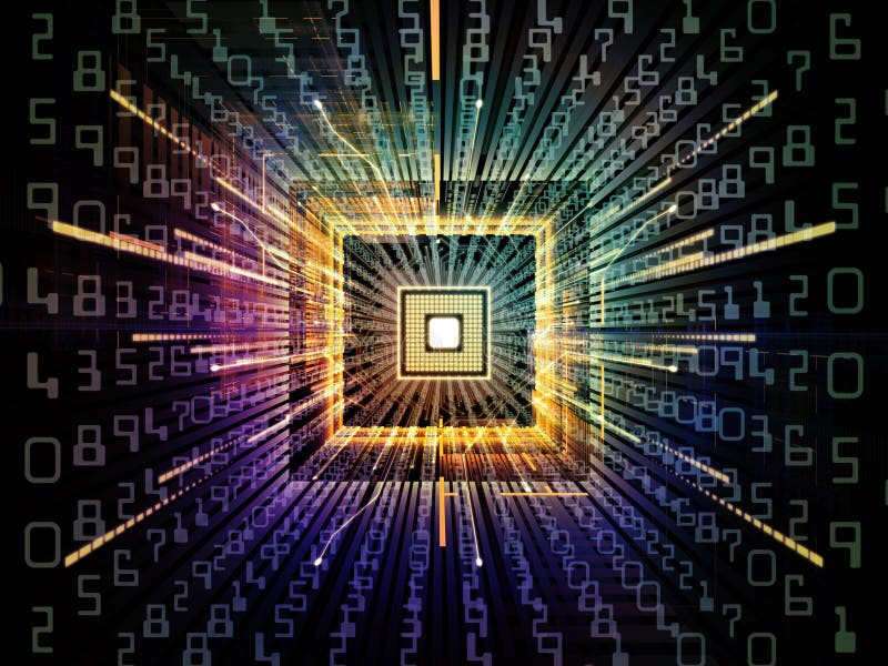 Inner Life of CPU stock illustration. Illustration of concept - 62332987