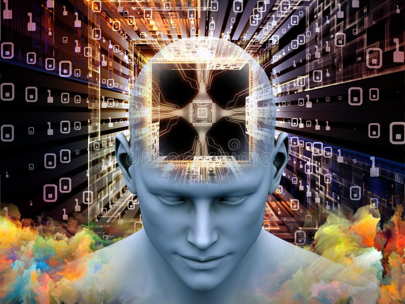 Inner Life of Thought stock illustration. Illustration of grid - 98709067