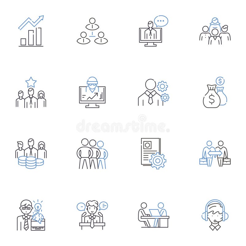 Inner Maturation Line Icons Collection. Growth, Development, Maturity ...