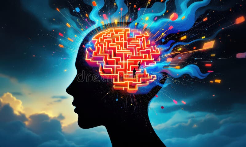 The Inner Mind of Creatives Stock Illustration - Illustration of ...