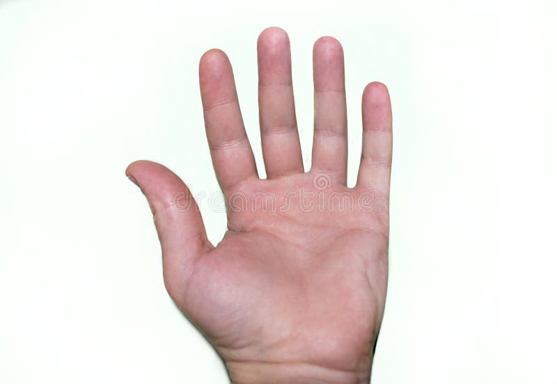 Inner Palm with Fingers Apart. Man S Hand Stock Image - Image of index ...