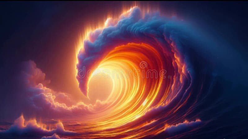 Inner Radiance and Waves of Light Creating a Mesmerizing Glow. Stock ...