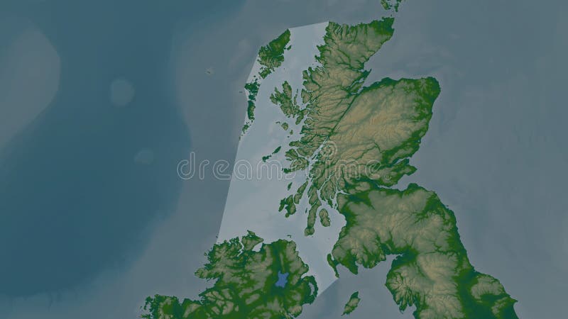 Inner Seas Off the West Coast of Scotland Highlighted. Physical Stock ...