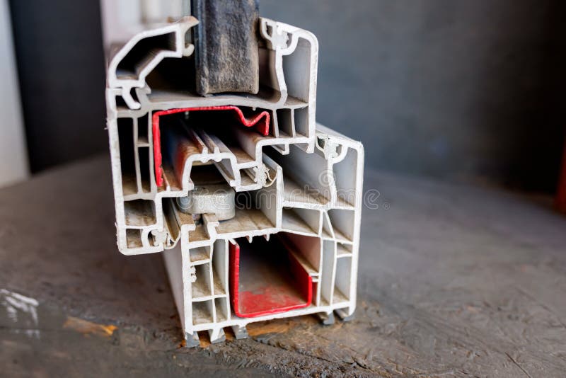 Upvc Cross Section stock image. Image of insulation - 125866595
