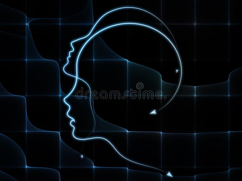 Glow of Inner Thoughts stock illustration. Illustration of intelligence ...