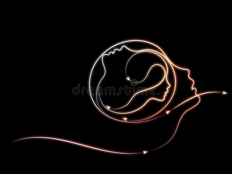 Inner Self stock illustration. Illustration of lips, creativity - 53042934