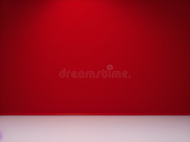 The Inner Space of the Box. Empty Red Room, Ai Generated Stock ...