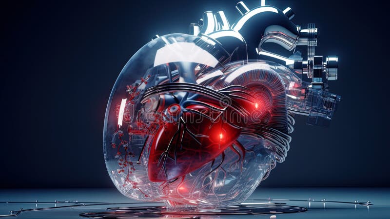Artificial heart concept stock illustration. Illustration of closeup ...