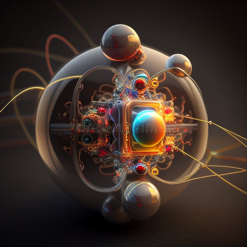 Inner Structure of Quantum Particle. Higgs Boson Stock Image - Image of ...