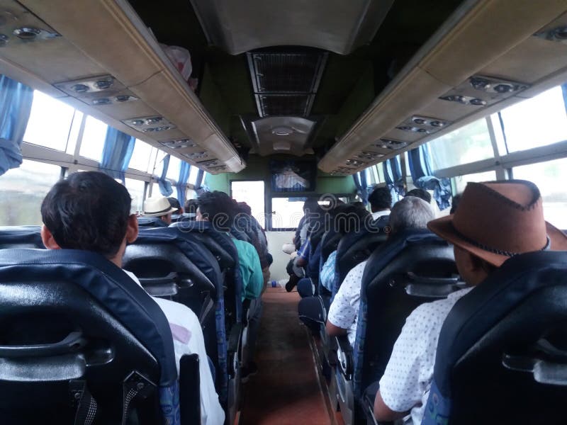 Inner view of a bus editorial photography. Image of seats - 169273542