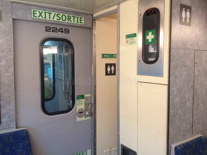 Go transit exit door editorial stock photo. Image of speed - 109817088
