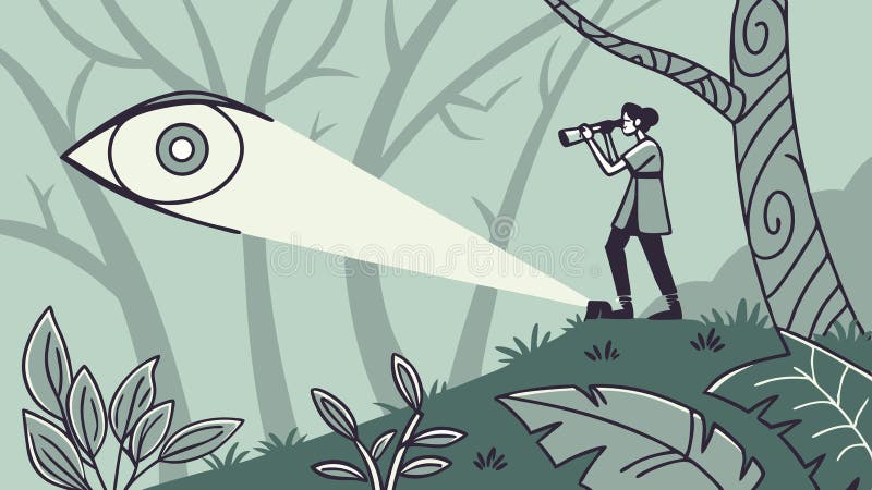 Inner Vision Person with EyeBeam Searchlight Vector, Vector Design ...