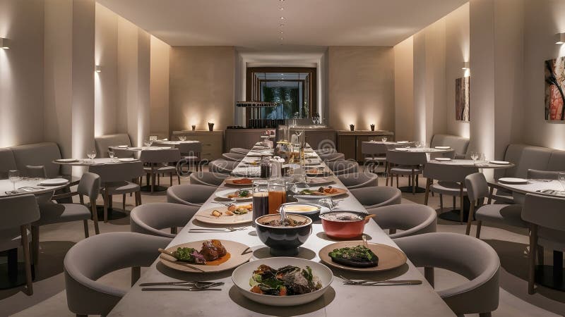 Inner Vista of a Modern Restaurant Stock Image - Image of inside ...