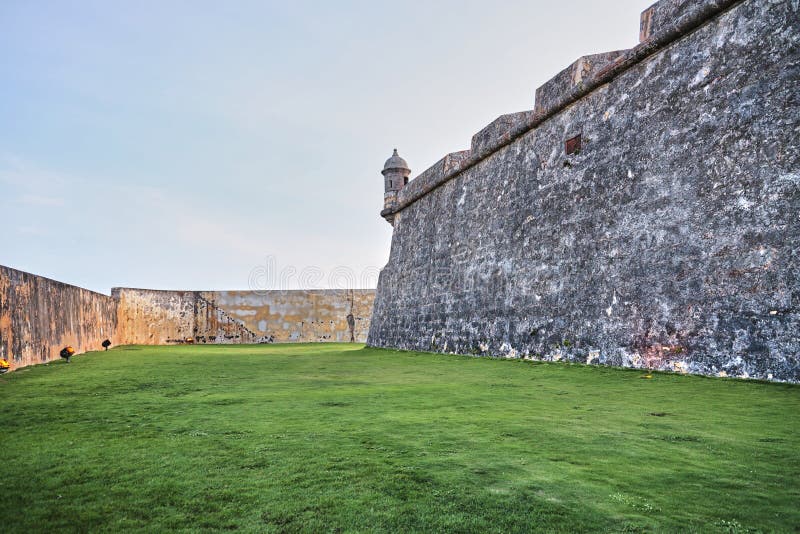 Inner Walls of the Old Fort in Puerto Rico 2 Stock Image - Image of ...