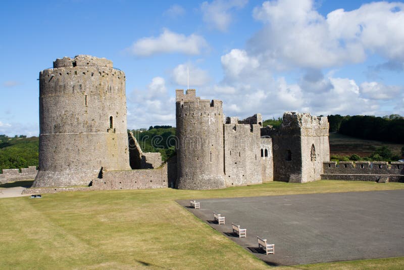 Inner Ward and Keep of Pembroke Castle Stock Photo - Image of defense ...