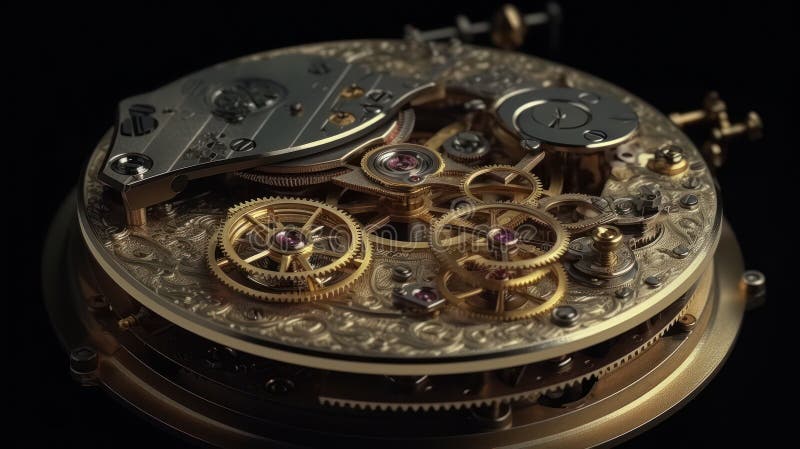 The Inner Workings: a Close-Up Look at Mechanical Clockwork Stock ...