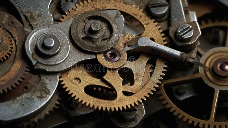 The Inner Workings: a Close-Up of Mechanical Clockwork in 8k Stock ...