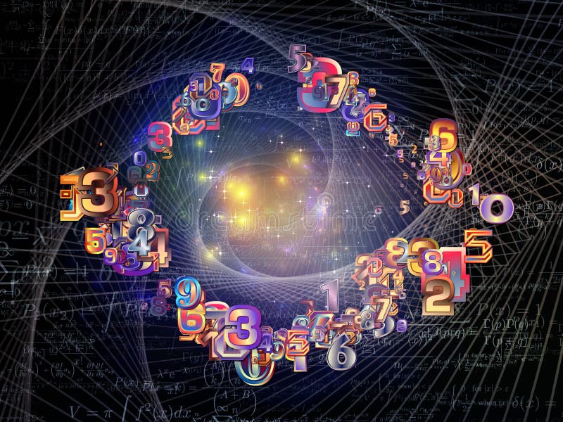 Evolving Space Geometry stock illustration. Illustration of integer ...