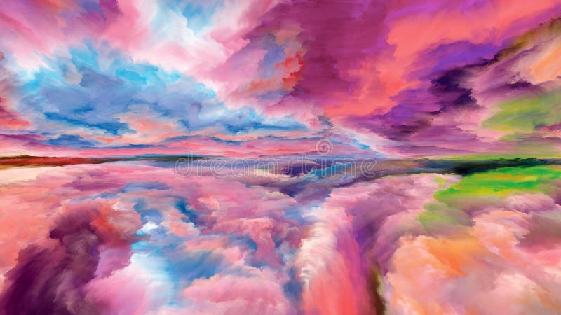 Beyond Abstract Landscape stock illustration. Illustration of ...