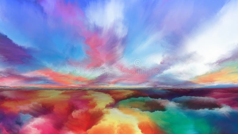 Advance of Abstract Landscape Stock Illustration - Illustration of ...